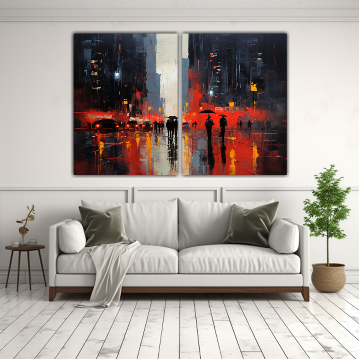 Cuadro Abstracto Ciudad Moderna En Lienzo - DecoCuadros