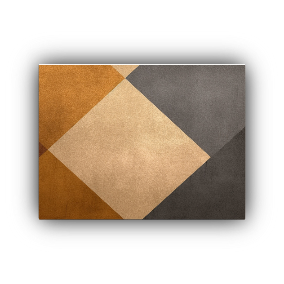 Cuadro Geométrico En Oro Y Beige - DecoCuadros