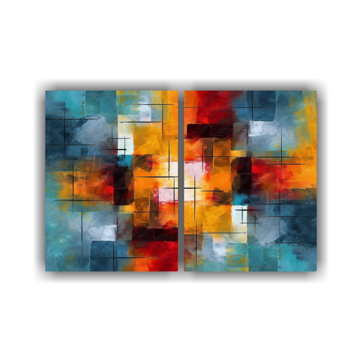 Cuadro Abstracto De Alta Resolución - Colores Y Creatividad - Decocuadros