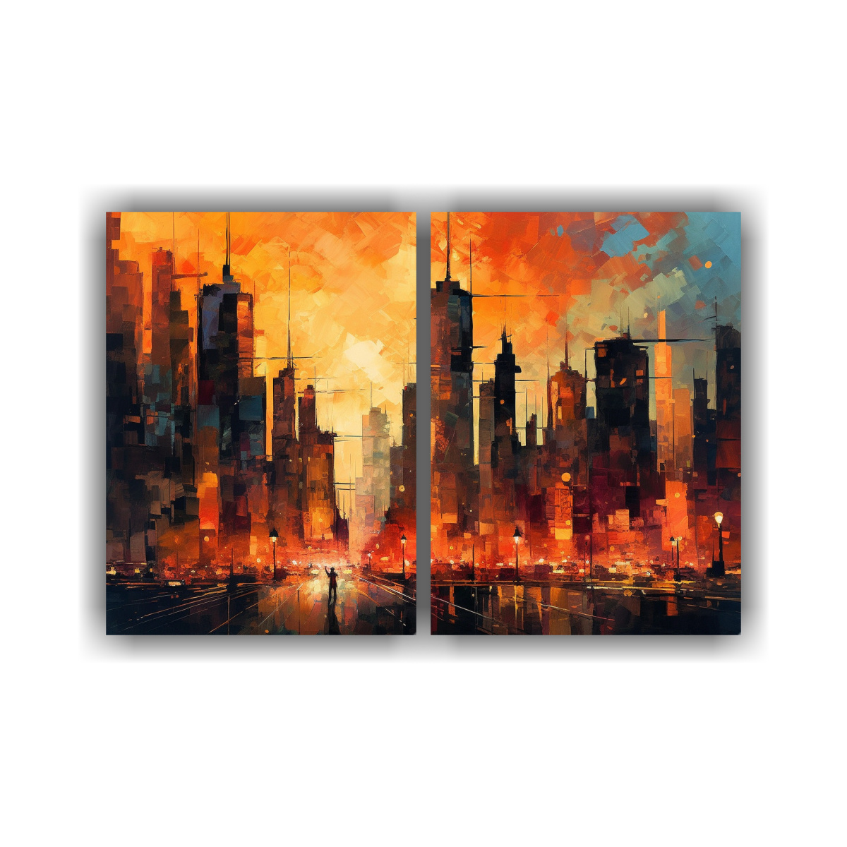 Cuadros Abstractos De La Ciudad Con Tonos Innovadores Y Sorprendentes ...