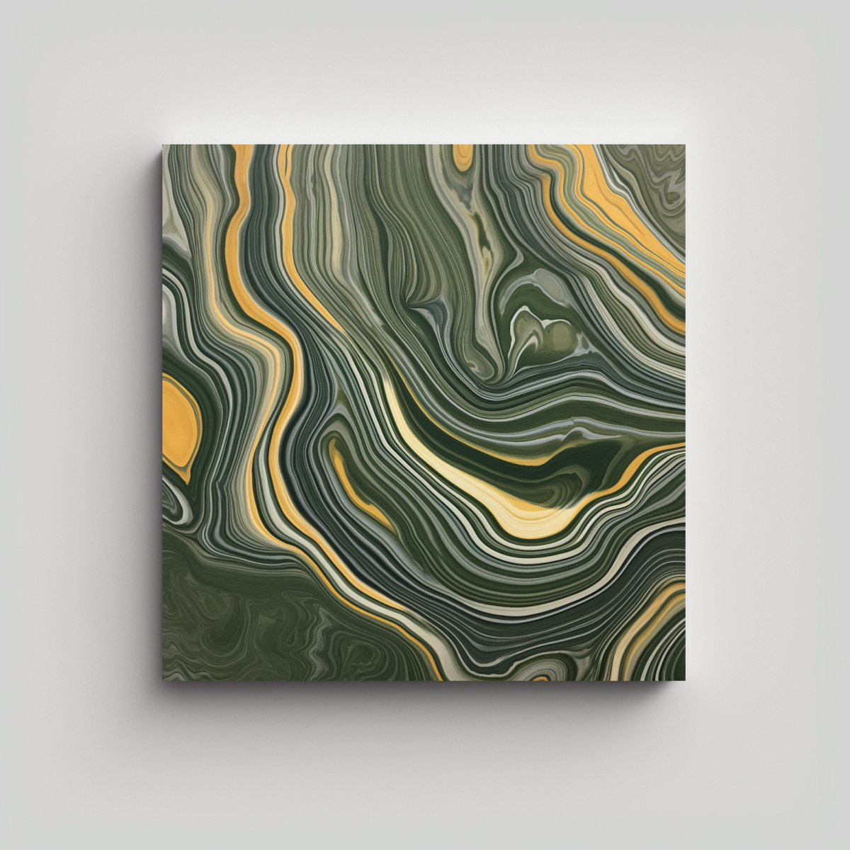 Cuadro Decorativo Ebru Moderno - Plateado, Azul Marino Grisaceo, Gris ...