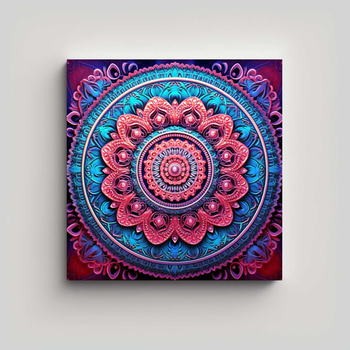 Cuadro Arte Urbano Mandala En Tela: Diseño Decorativo Con Vibrantes ...