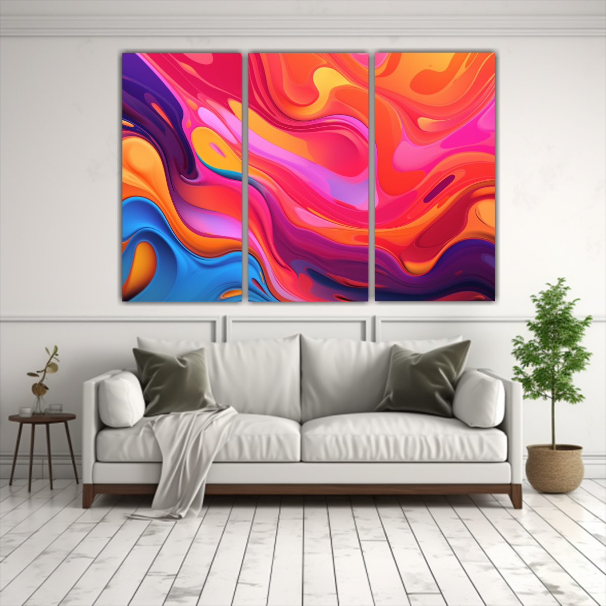 Cuadro De Fiesta Con Diseño De Colores Líquidos - DecoCuadros