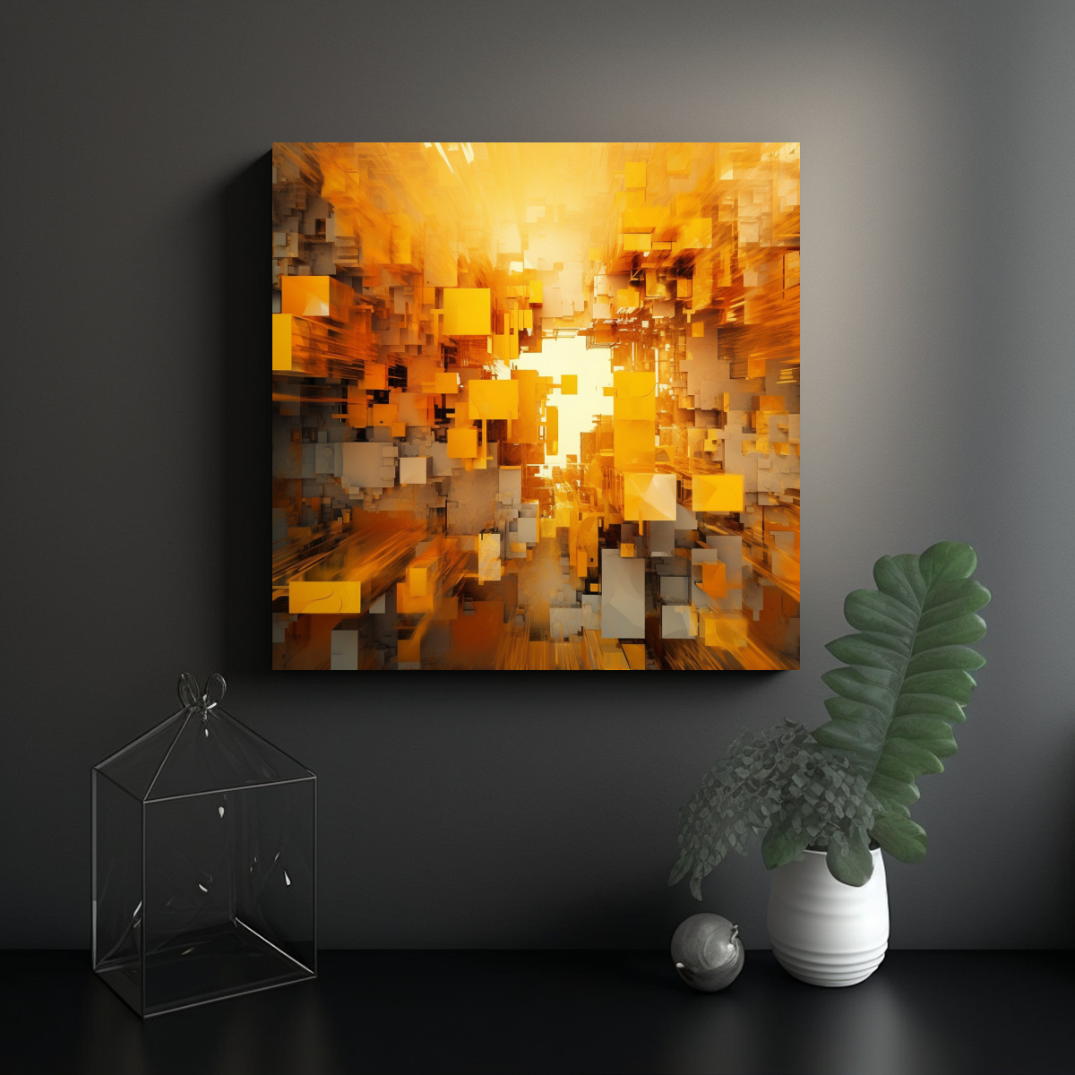 Cuadro Abstracto Luminoso: Arte Inspirador Y Tecnología En DecoCuadros