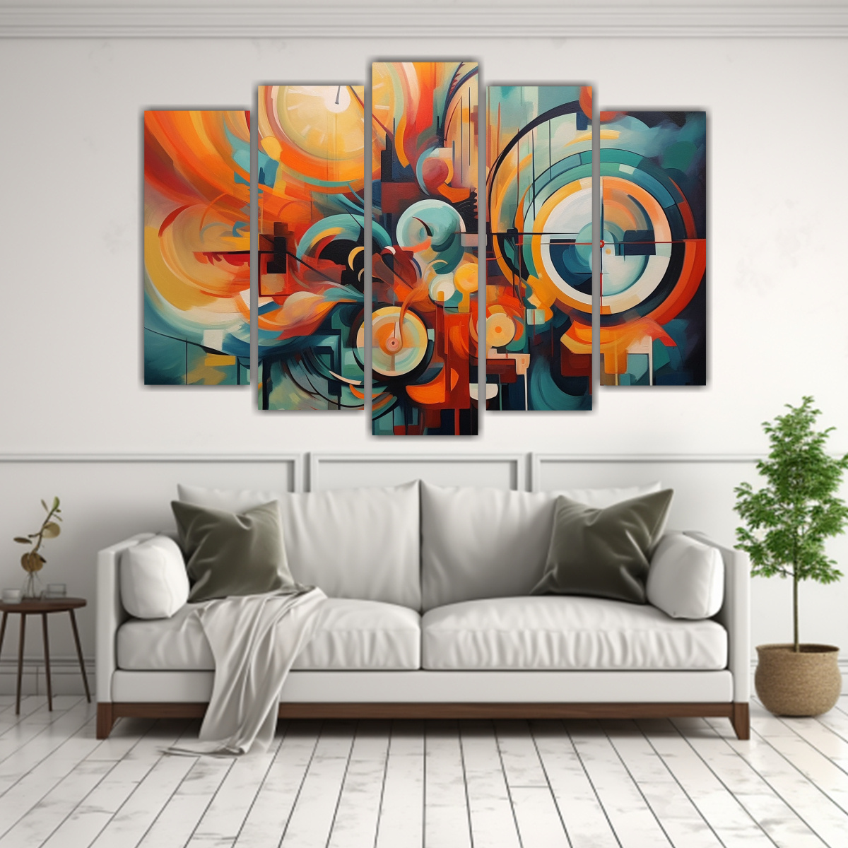 Conjunto Cuadros Abstractos Con Impactante Efecto Visual - DecoCuadros
