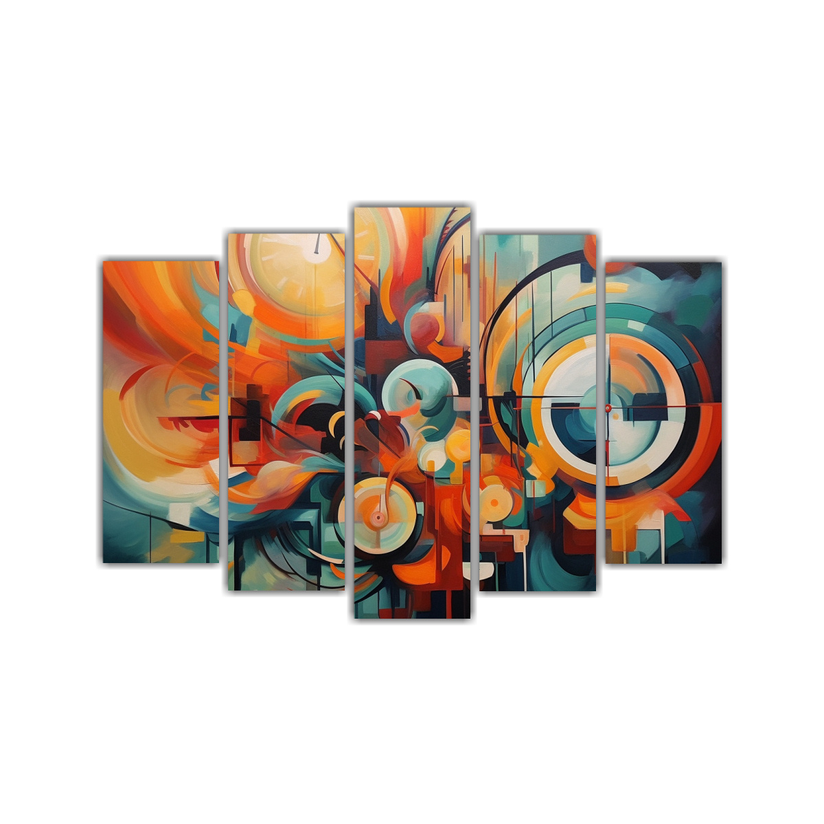 Conjunto Cuadros Abstractos Con Impactante Efecto Visual - DecoCuadros
