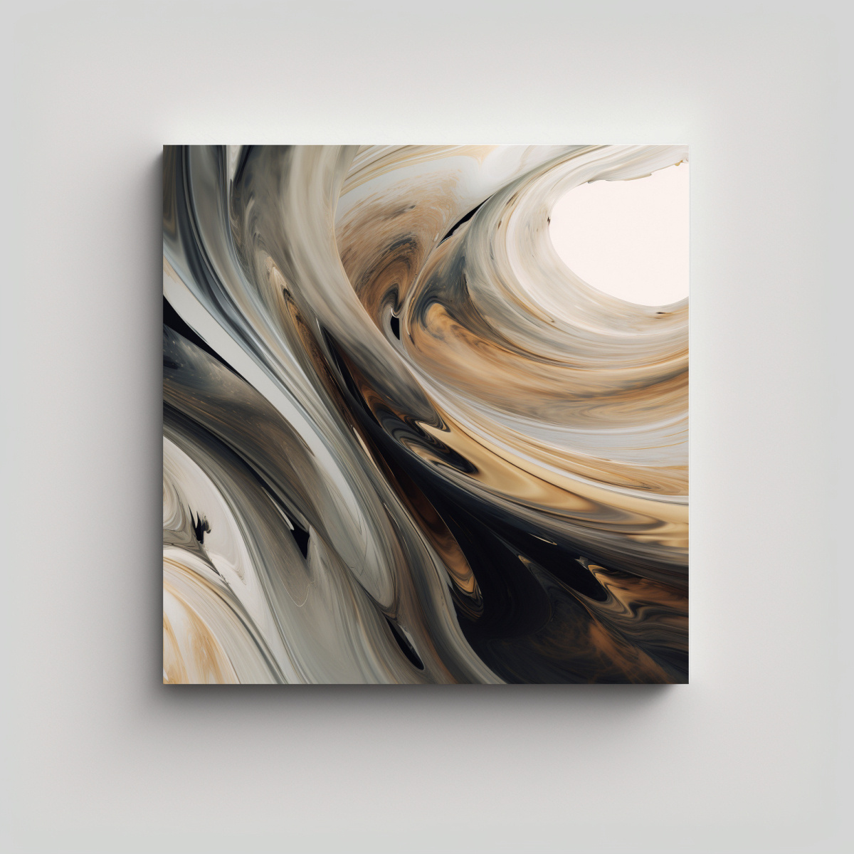 Cuadro Abstracto Conceptual En Tonos Neutros 4k - DecoCuadros