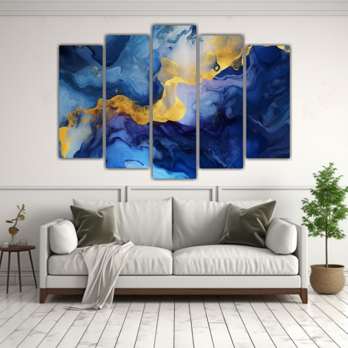 Cuadro Abstracto Azul Oscuro - Compra Online En DecoCuadros