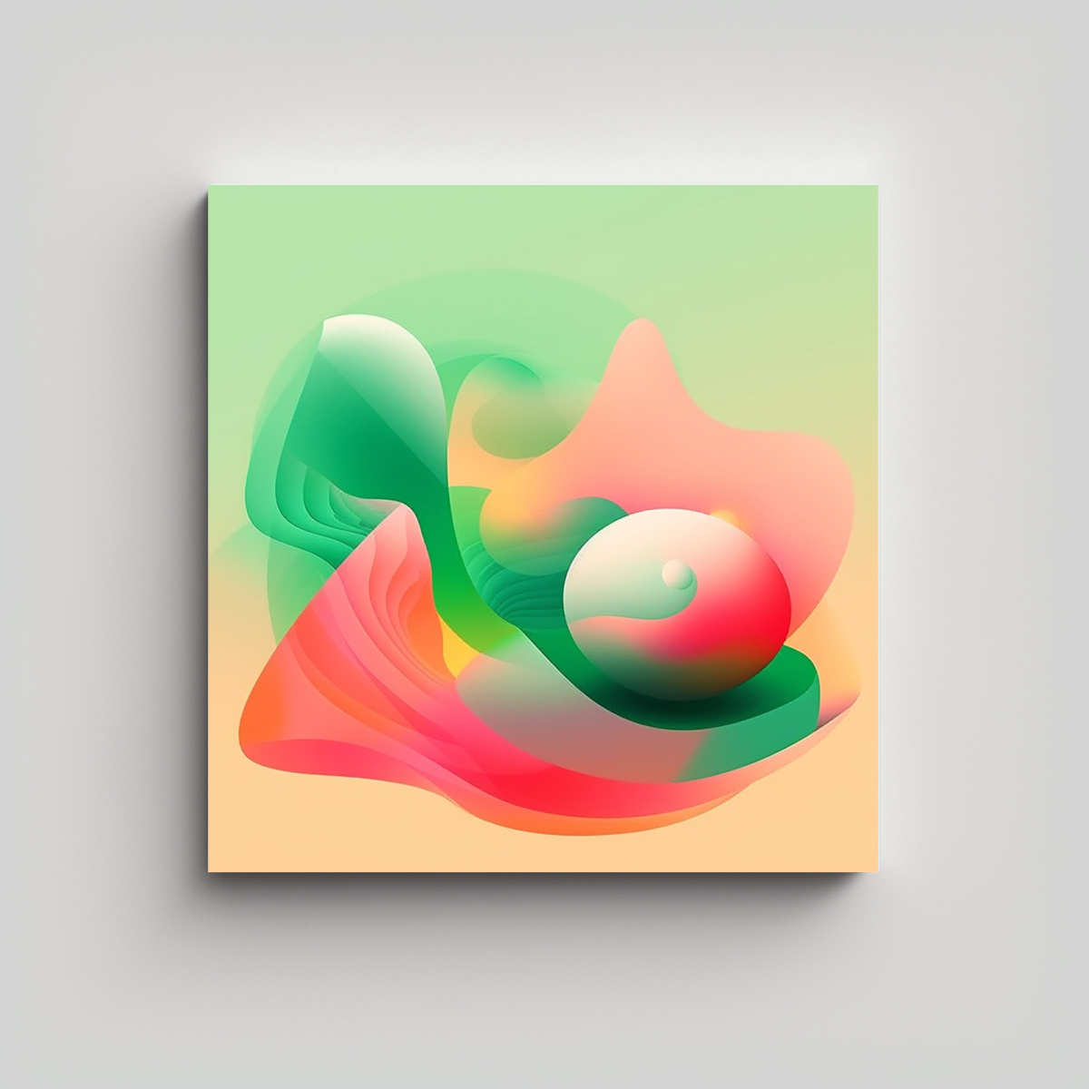 ¡Decora Con Estilo! Cuadro Abstracto De Formas Irregulares Y Brillantes ...