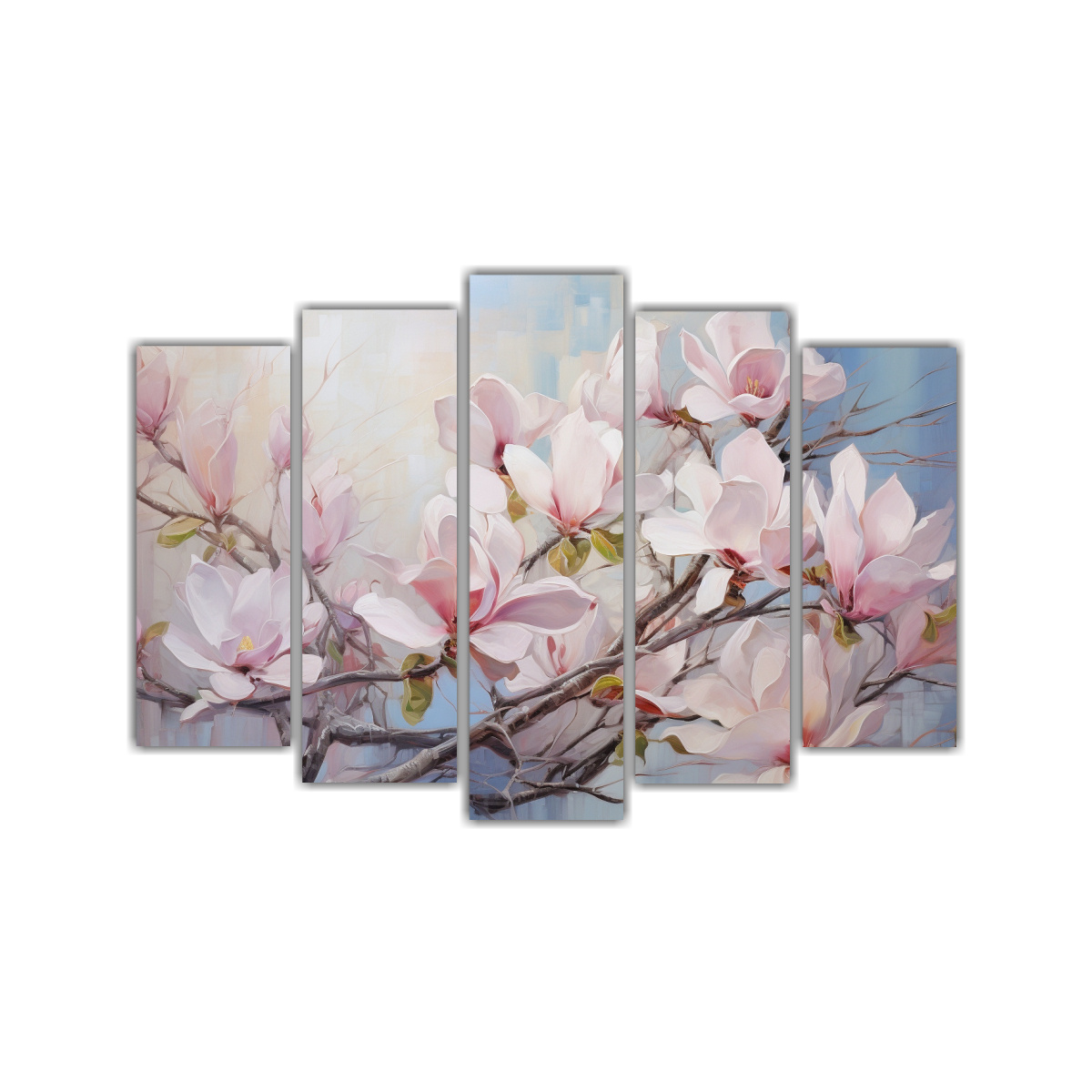 Cuadro Abstracto De Magnolias En Alto Detalle - DecoCuadros