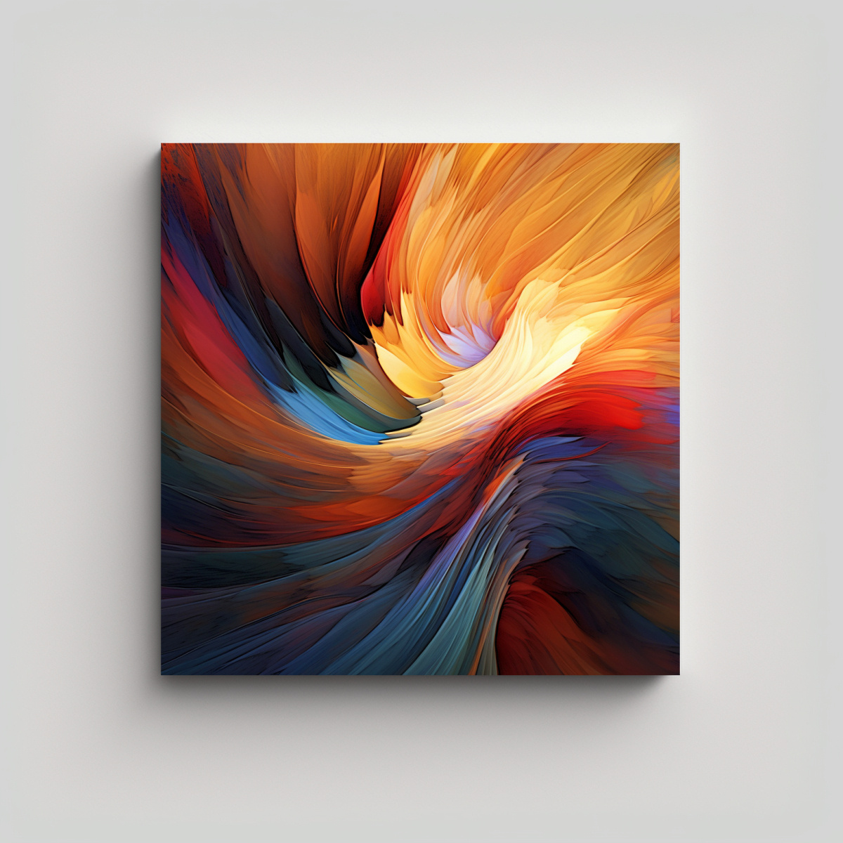 Cuadro Abstracto Digital: Calidez Y Ronin En Lienzo Inspirador - Decocuadros