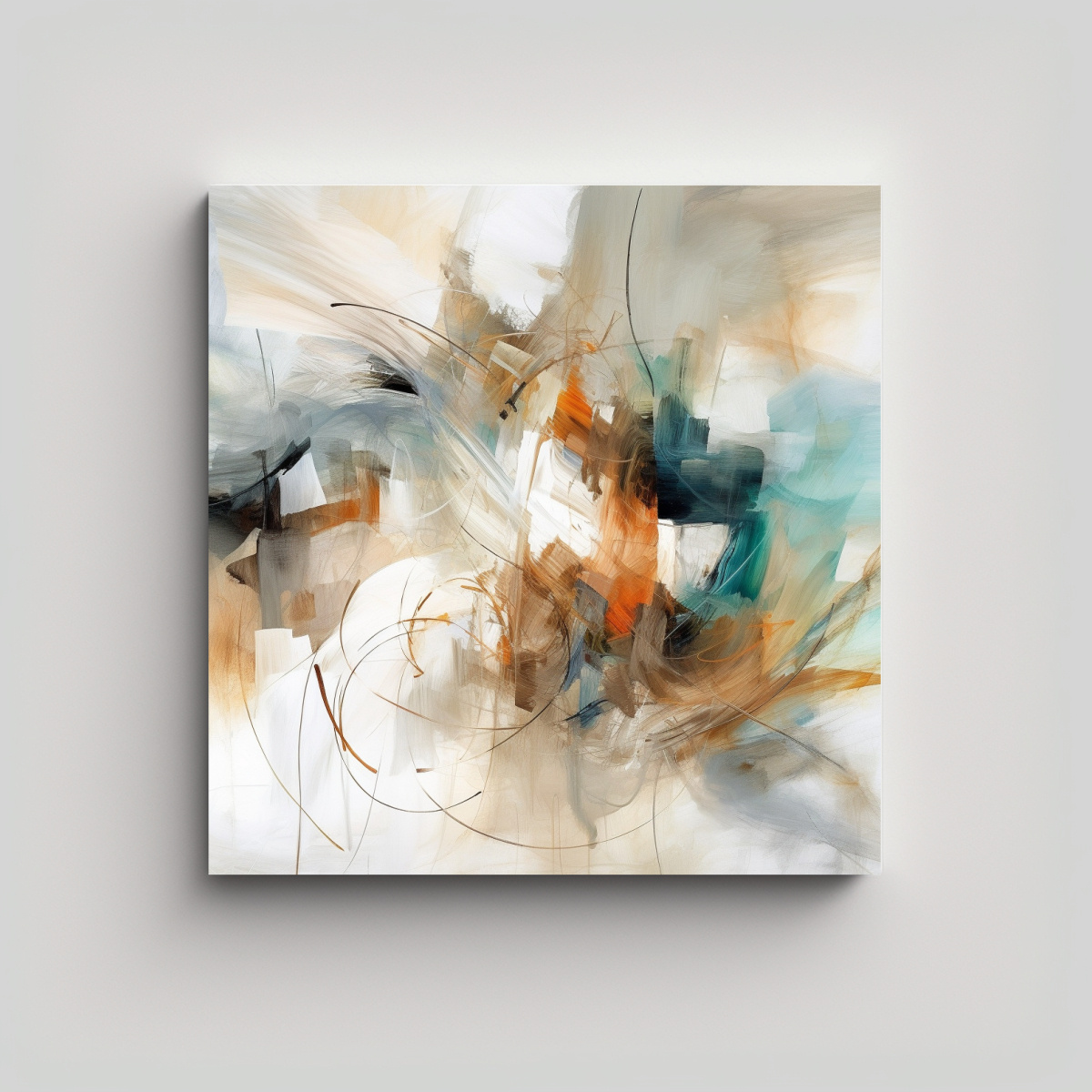 Cuadro Abstracto En Relieve Tonos Sutiles - DecoCuadros