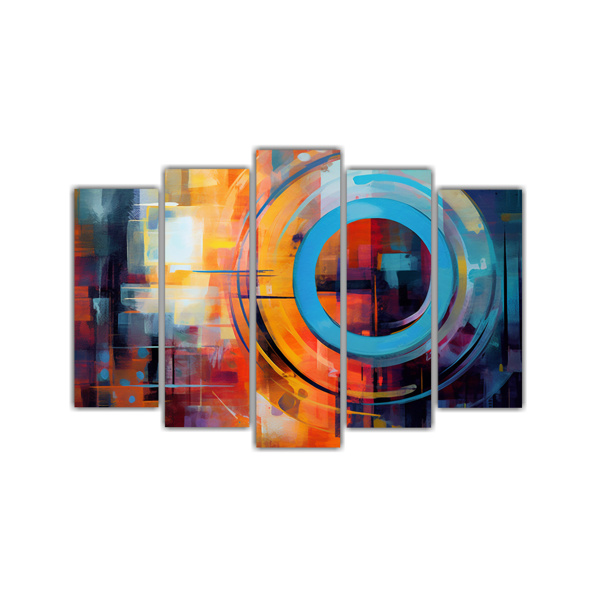 Cuadro Abstracto Moderno Tecnología Líneas Finas Complementa Decoración - Decocuadros