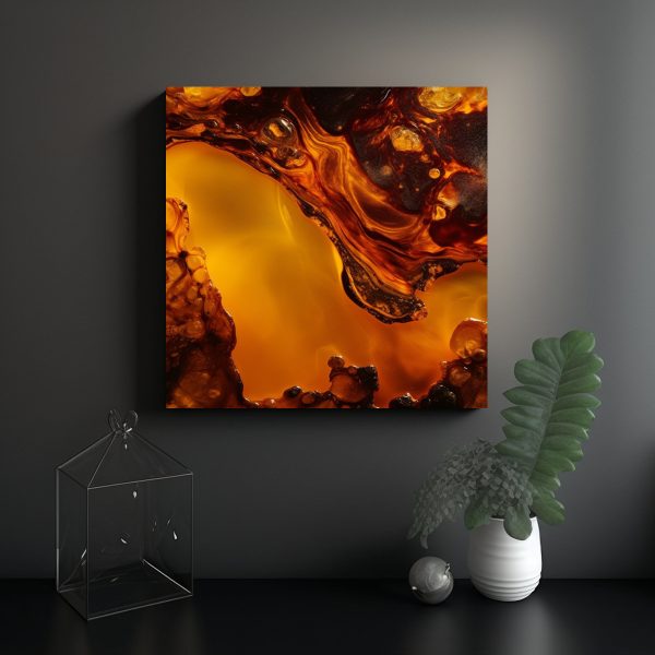 Cuadro Acuarela Contraste Amarillo Naranja Sobre Fondo Luminoso - DecoCuadros