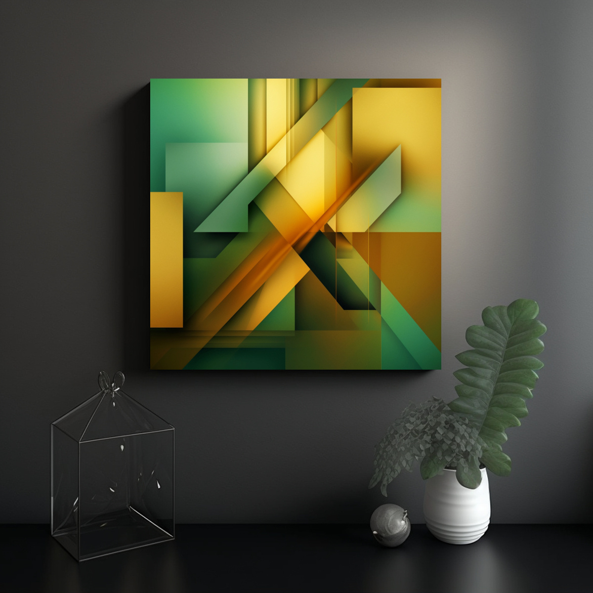 Cuadro Acuarela Formas Geométricas Abstractas - DecoCuadros