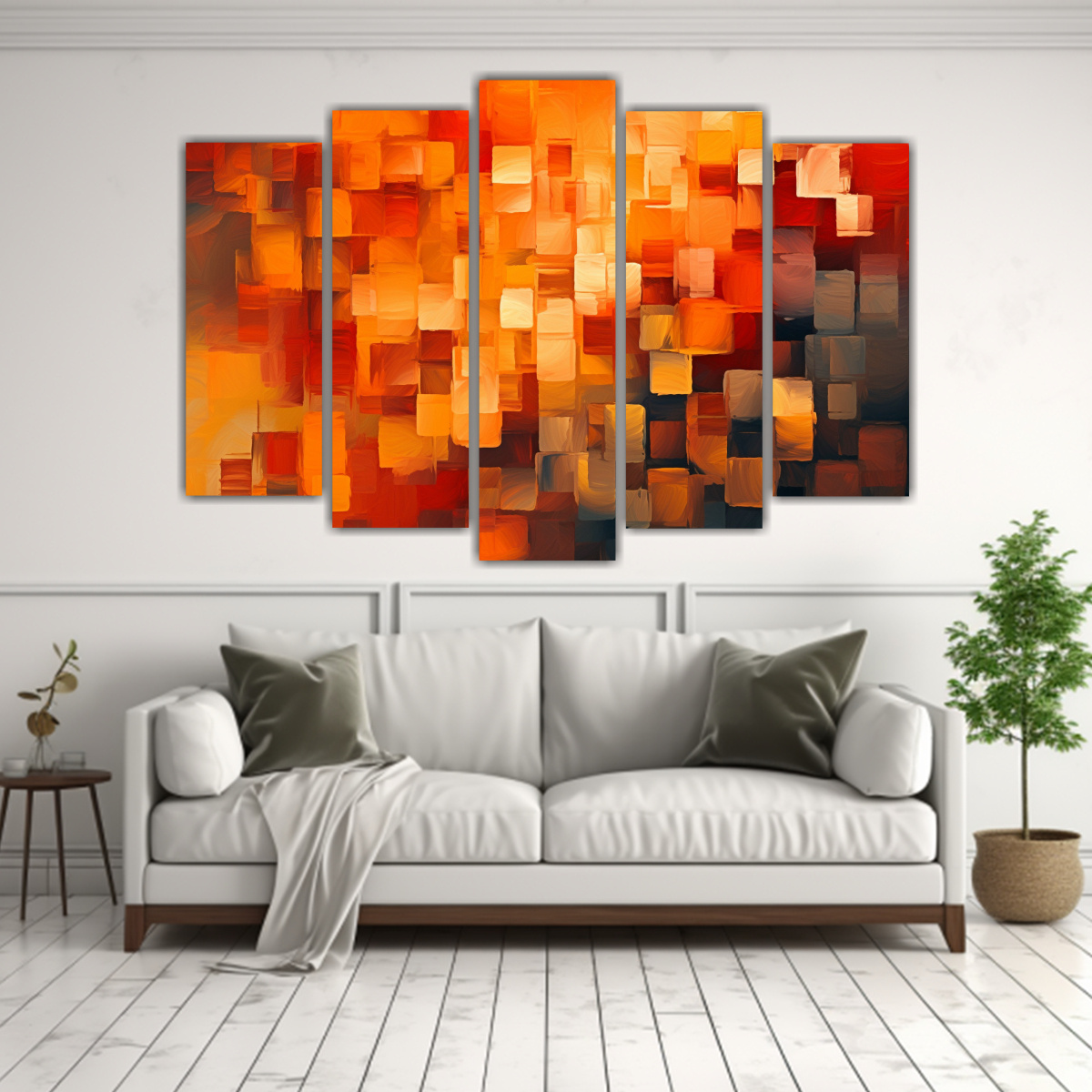 Cuadro Arte Pared Expresivo Naranja - DecoCuadros