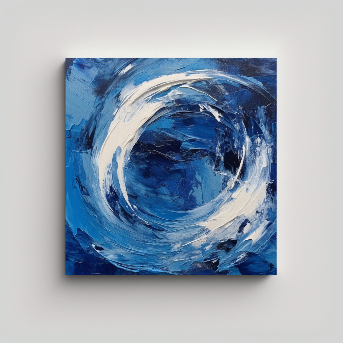 Cuadro Azul Moderno Y Abstracto En Tela De Alta Calidad - DecoCuadros