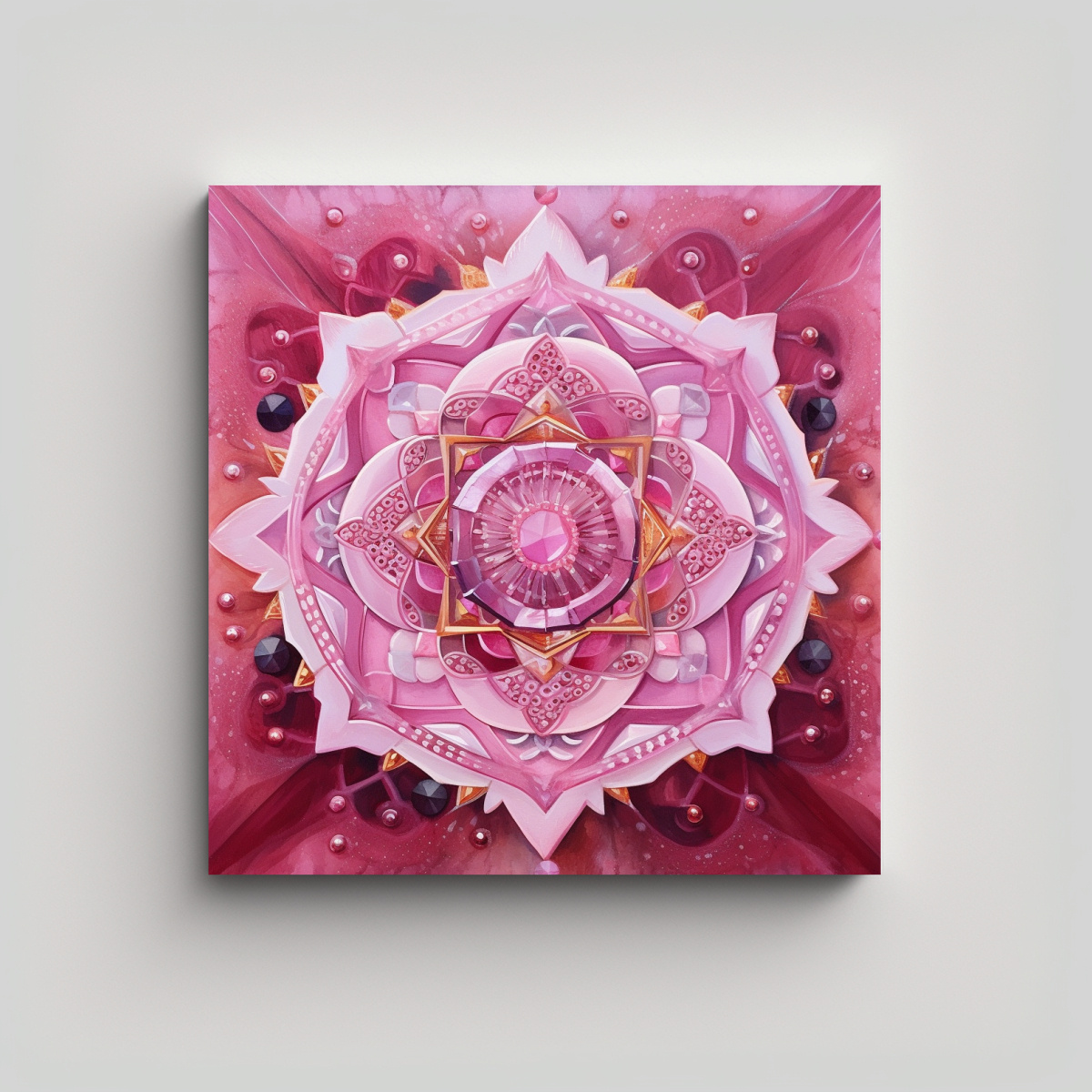 Cuadro Colores Mandala Rosa Cristal Impacto Visual - Compra Online ...