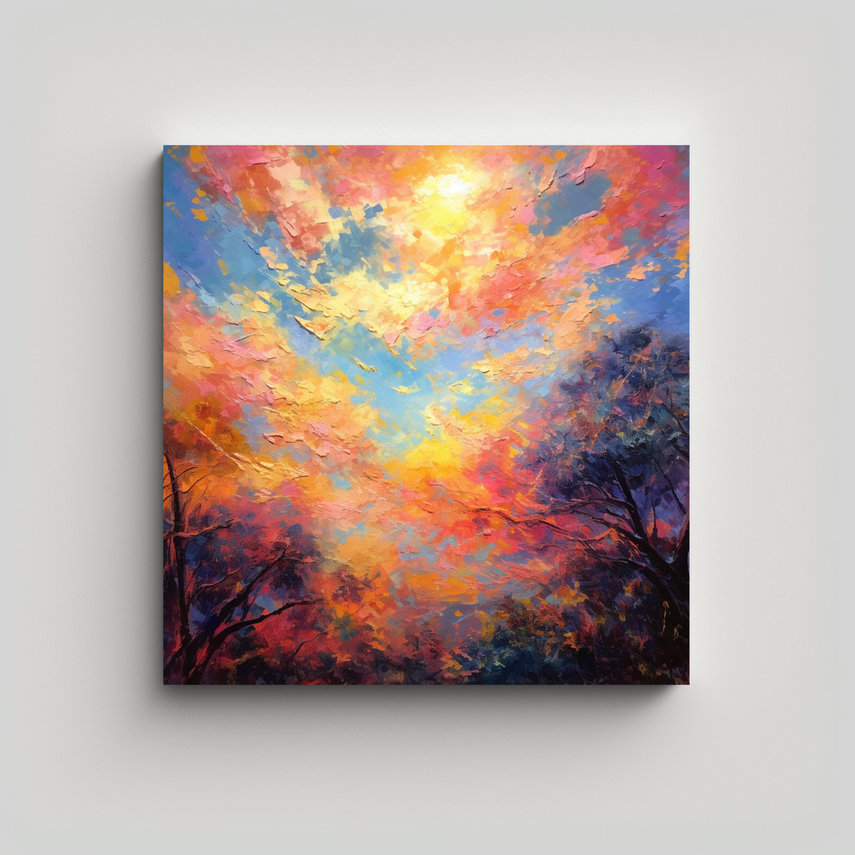 Cuadro Decorativo Impresionista Alta Calidad Rectangular Cielo ...