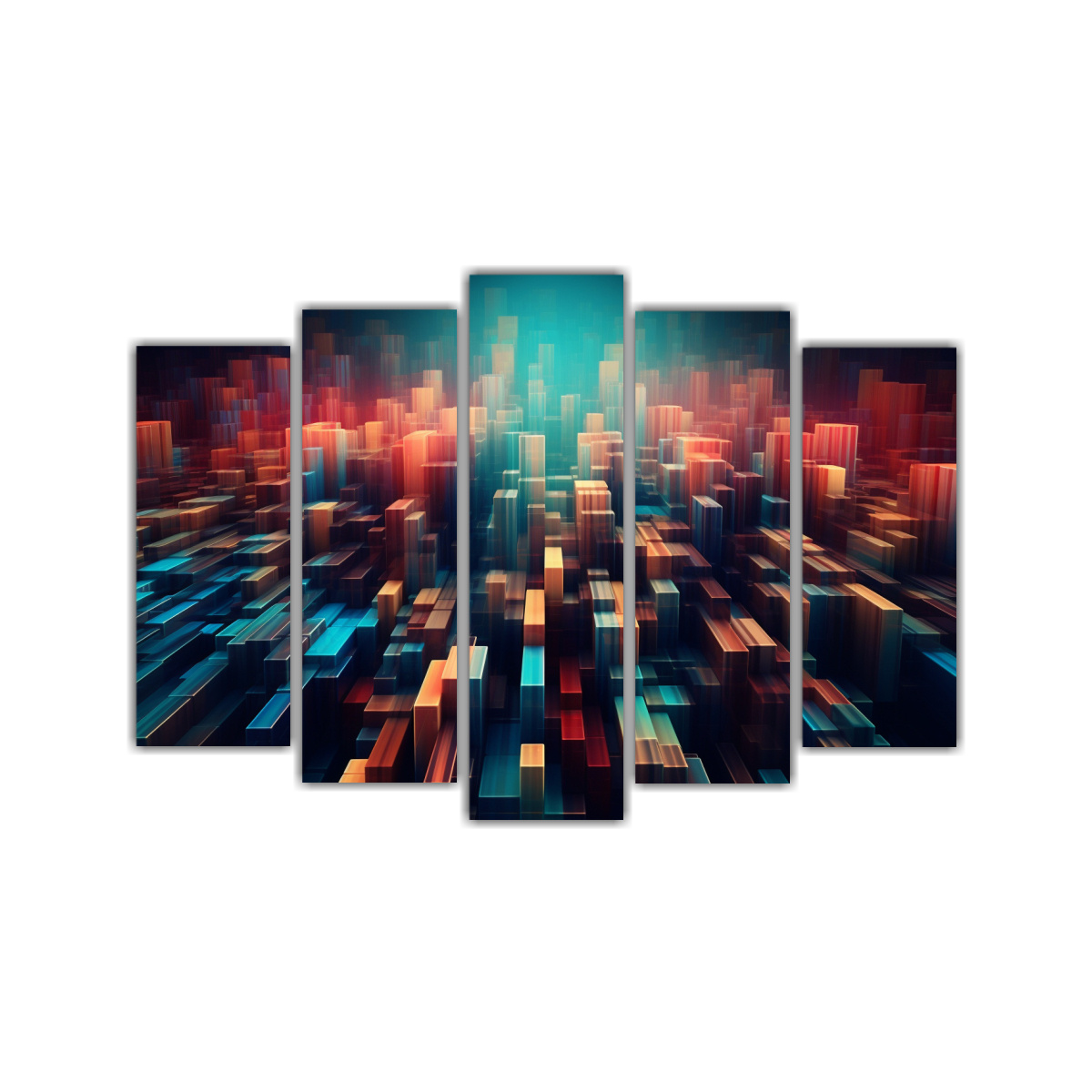 Lienzos Cuadro Azul Impactante Con Líneas De Puntos - ¡Compra Ahora ...