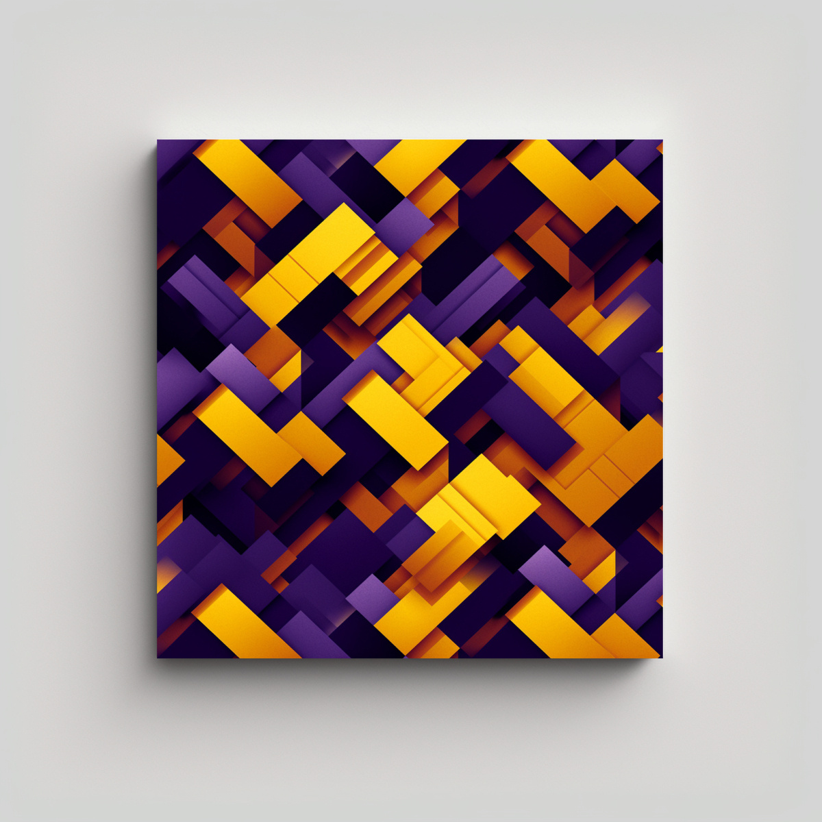 Cuadro Decorativo Morado Con Patrón De Imagen Colorida Impresa ...