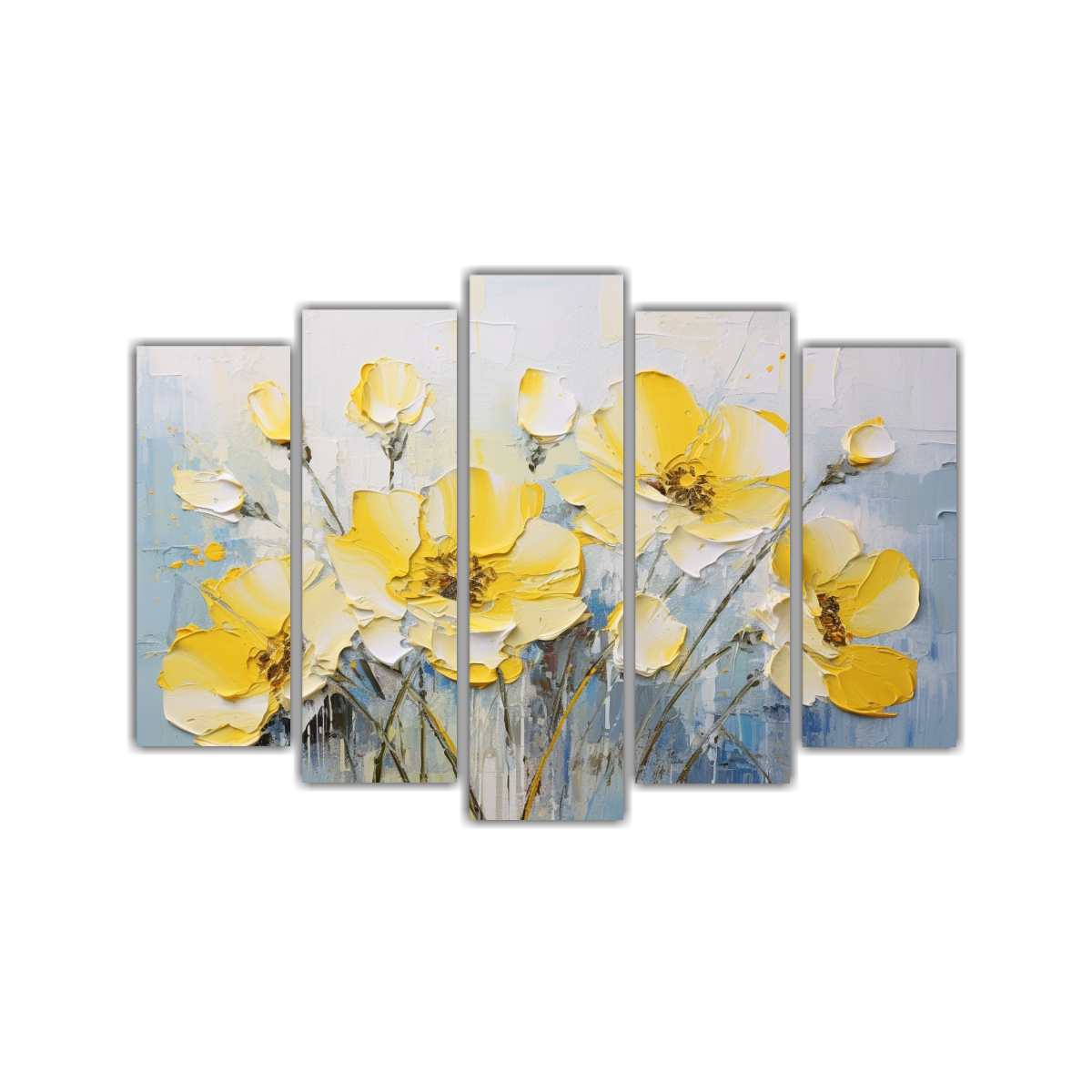 Cuadro Decorativo Para Comedor: Flores Amarillas En Lienzo - Decocuadros
