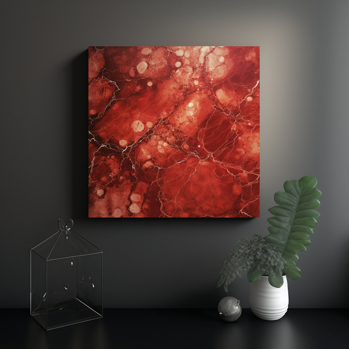 Cuadro Textura Mármol Rojo - DecoCuadros