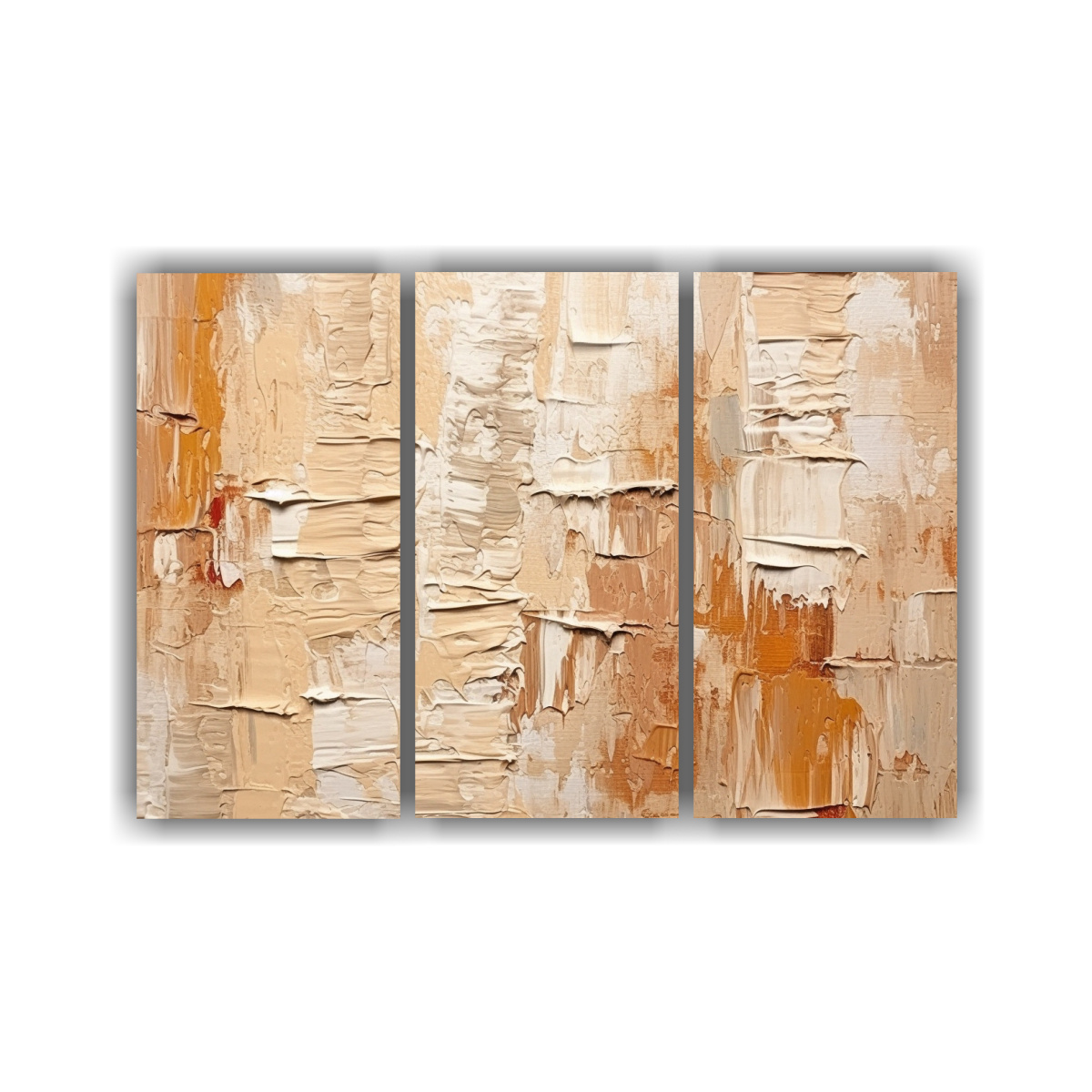 Cuadro Decorativo Textura Original Con Finas Líneas En Beige - DecoCuadros