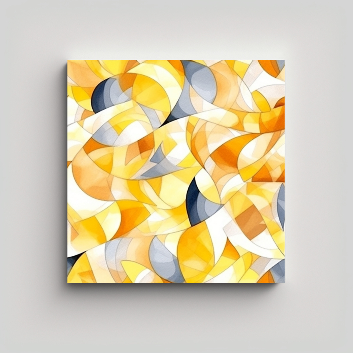 Cuadro Amarillo Abstracto Detallado - Compra Online En DecoCuadros