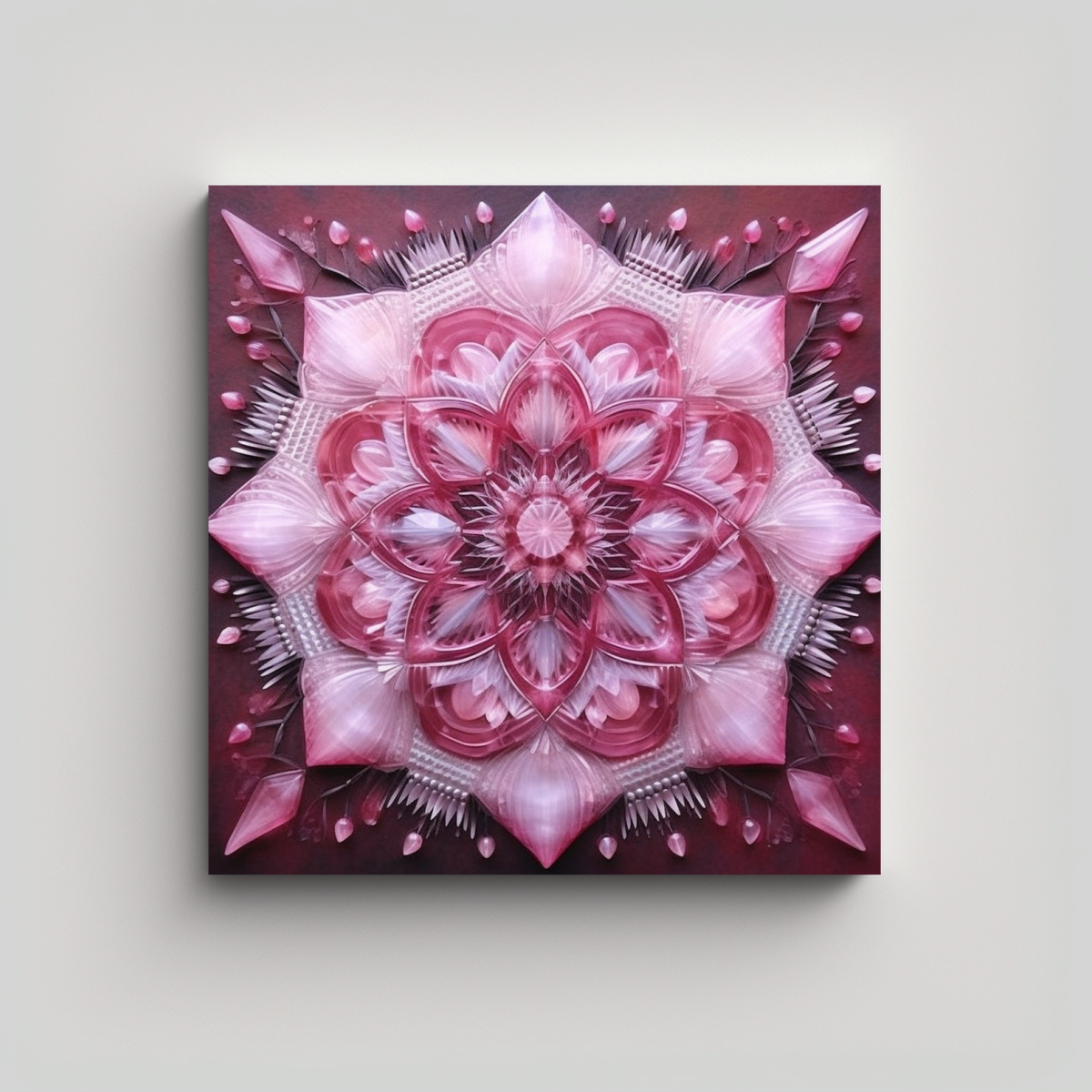 Cuadro Mandala Rosa Cristal: Decoración Inspiradora Y Exclusiva ...
