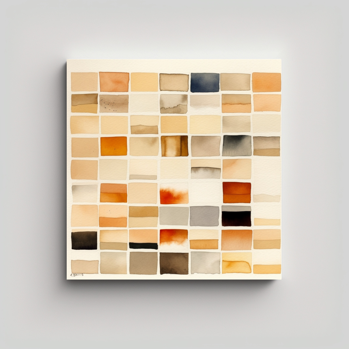 Cuadro Decorativo Fantasía Acuarela Tonos Beige Minimalista - Decocuadros