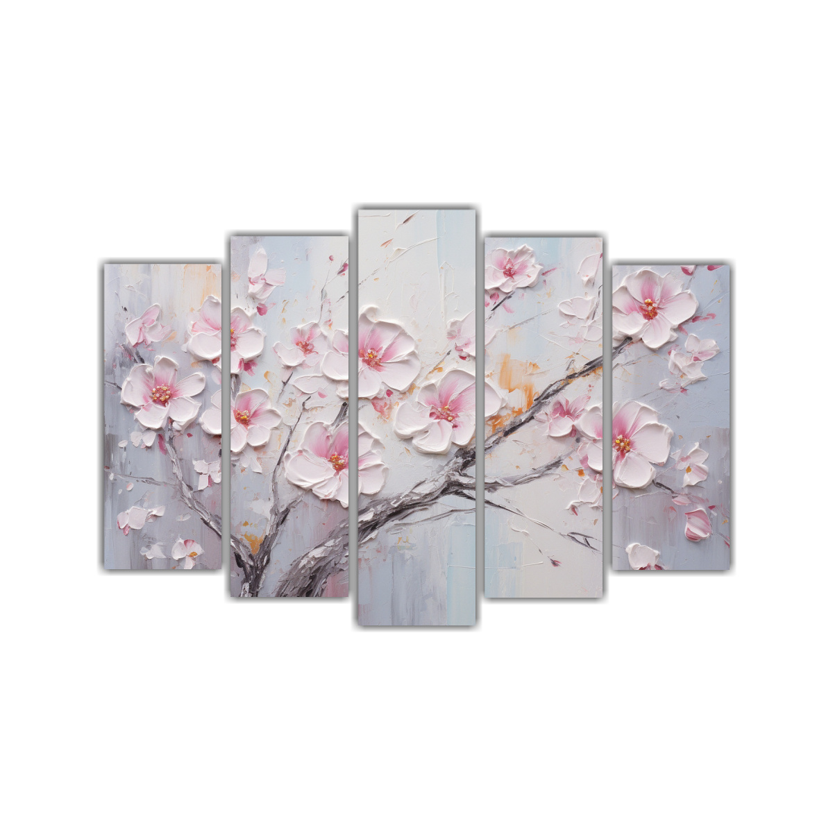 Cuadro Flores Estrellas Blancas Y Rosas En Lienzo: Decoración Con Estilo - Decocuadros