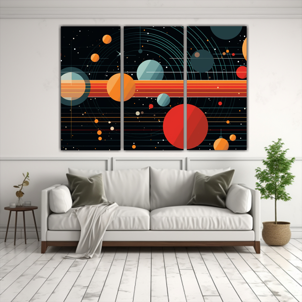 Cuadro Geométrico Espacial En Bastidor Horizontal - DecoCuadros