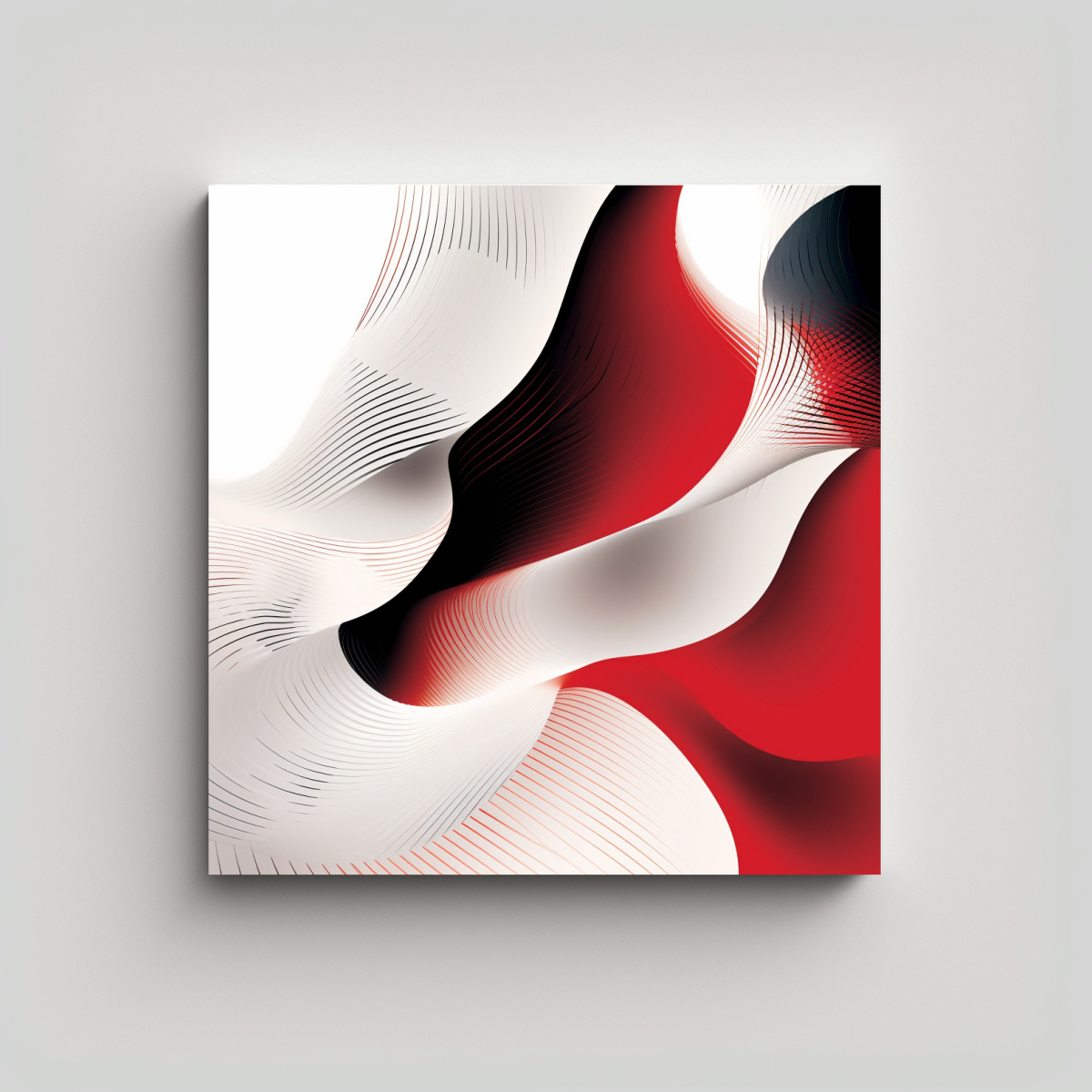 Cuadro Minimalista Lienzo Inspirador En Colores Rojo, Blanco Y Negro - DecoCuadros