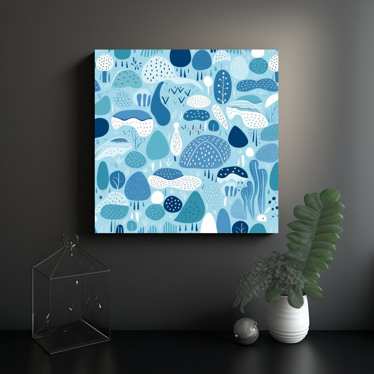 Cuadro Abstracto Azul Pastel - ¡Decora Con Estilo Y Sofisticación ...