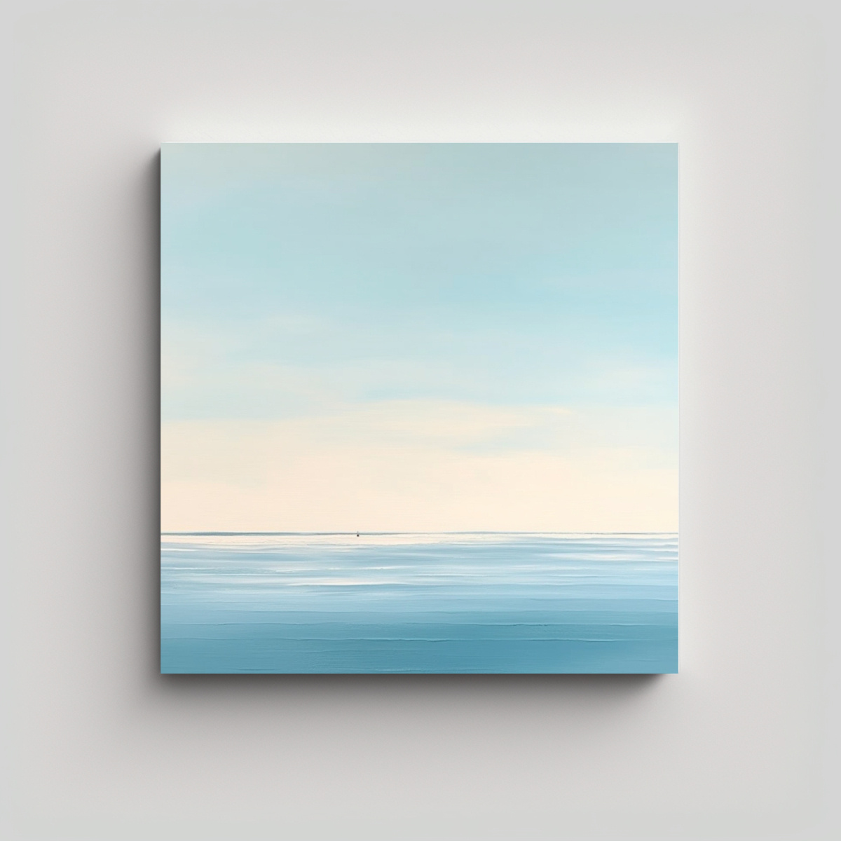 Cuadro Minimalista Zen En Tonos Crema Y Azul | DecoCuadros