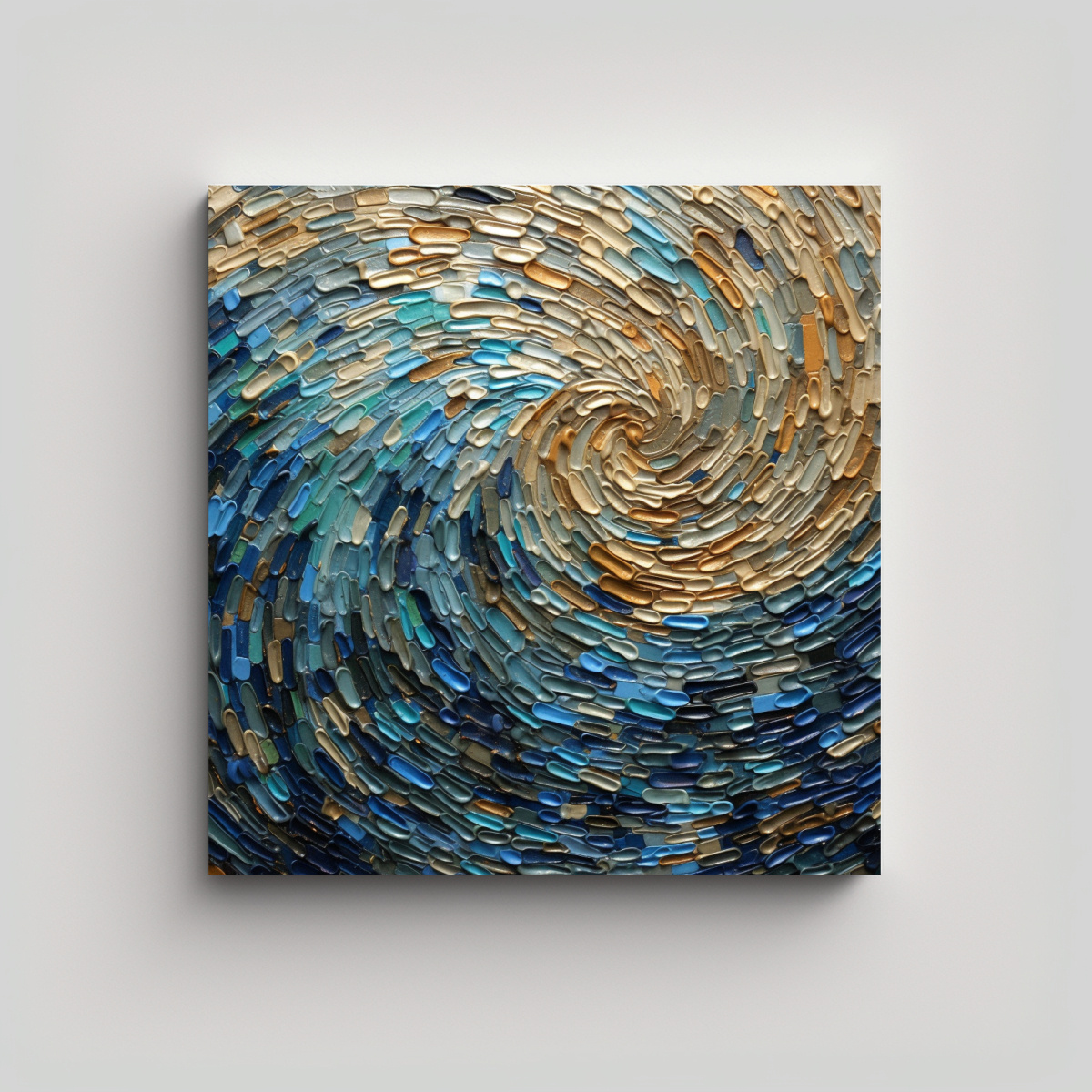 Cuadro Tela Moderno Estilo Puntillismo Luminoso Líquido #NoHandcrafted - Decocuadros