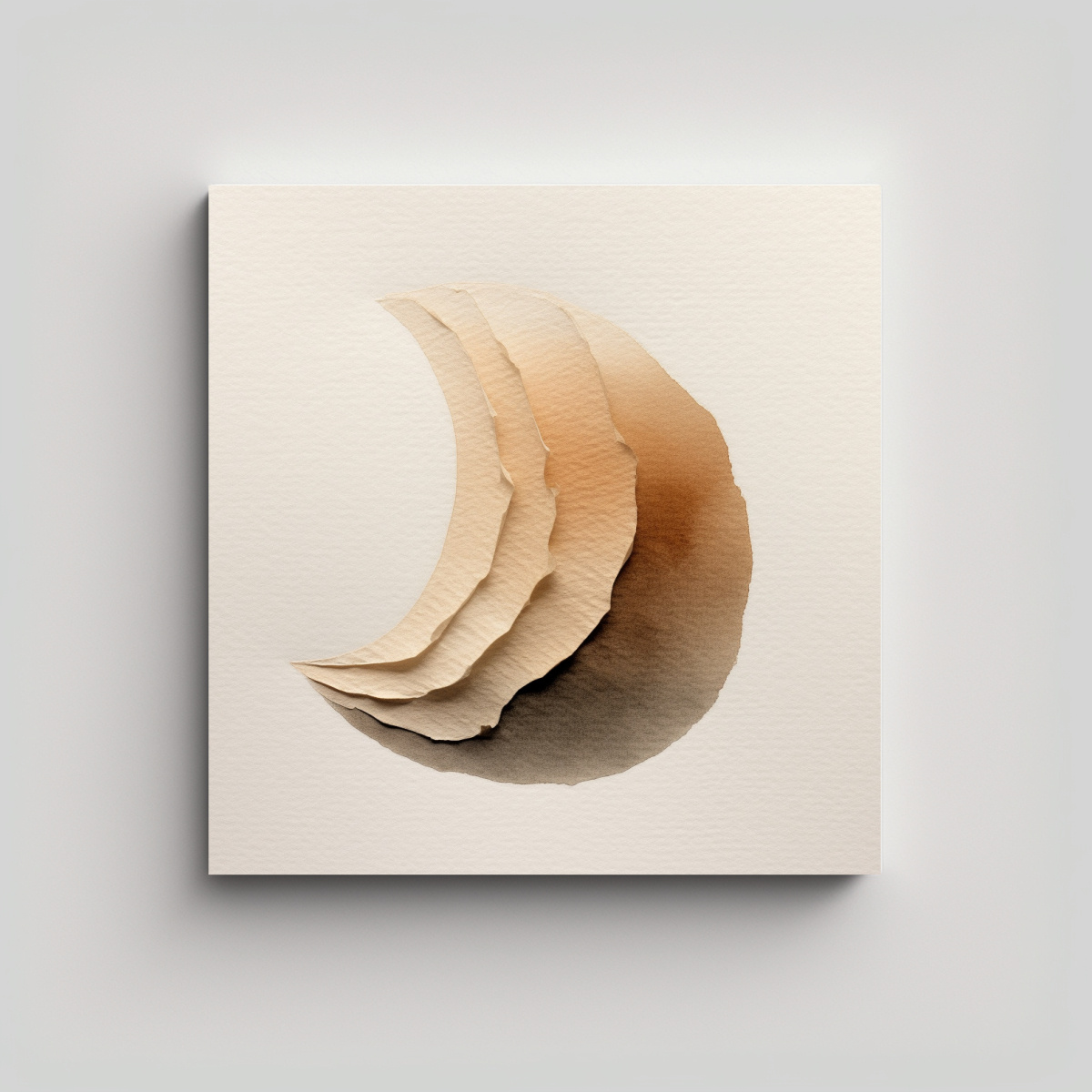 Cuadro Watercolor Beige Texturizado En Bastidor - Compra Online ...