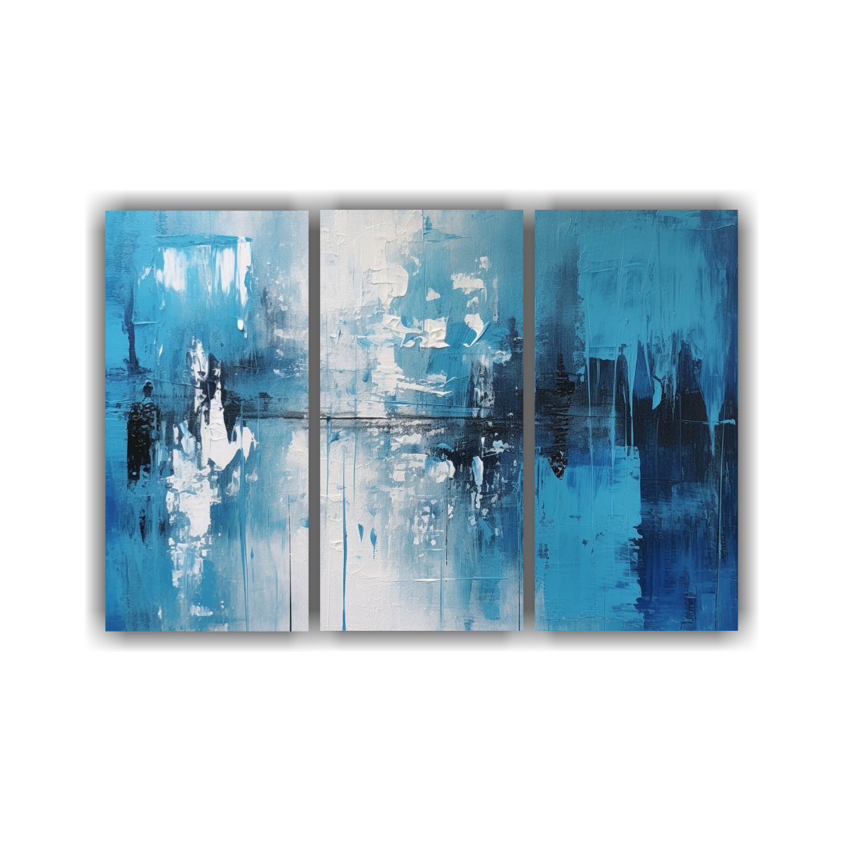 Cuadros Abstractos En Tonos De Azul Para Decoración Sofisticada ...