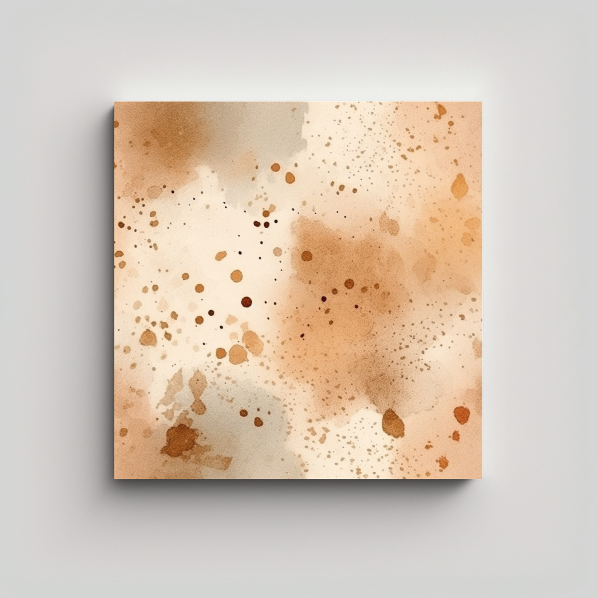 Cuadro Acuarela Surrealista Con Brillo En Tonos Beige - DecoCuadros