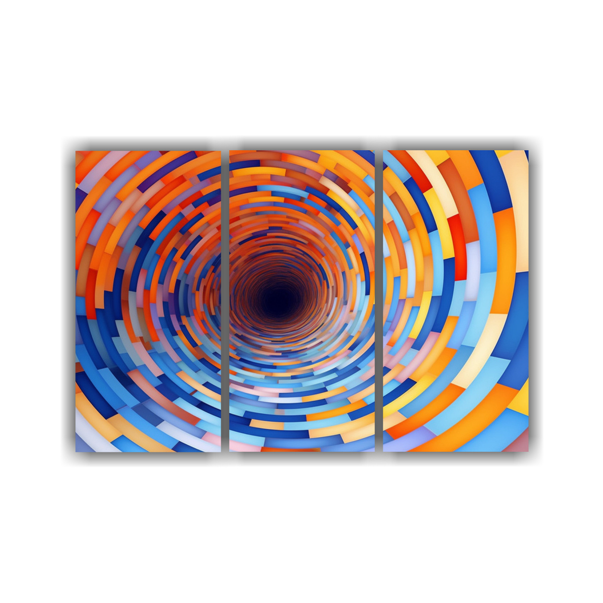 Cuadros Abstractos Naranja Y Azul En DecoCuadros