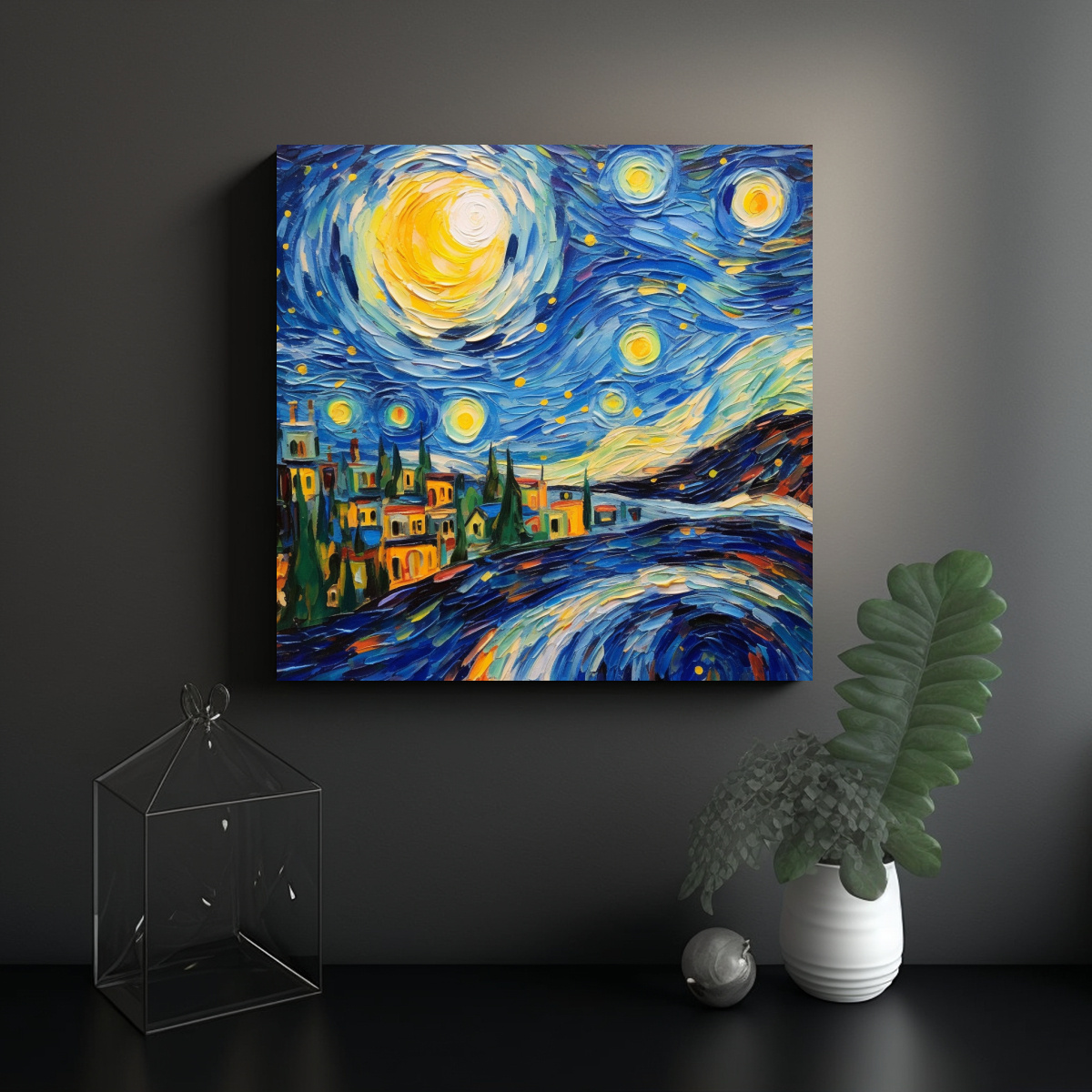 Cuadro Decorativo Noche Estrellada Van Gogh - Calidad Y Precio ...