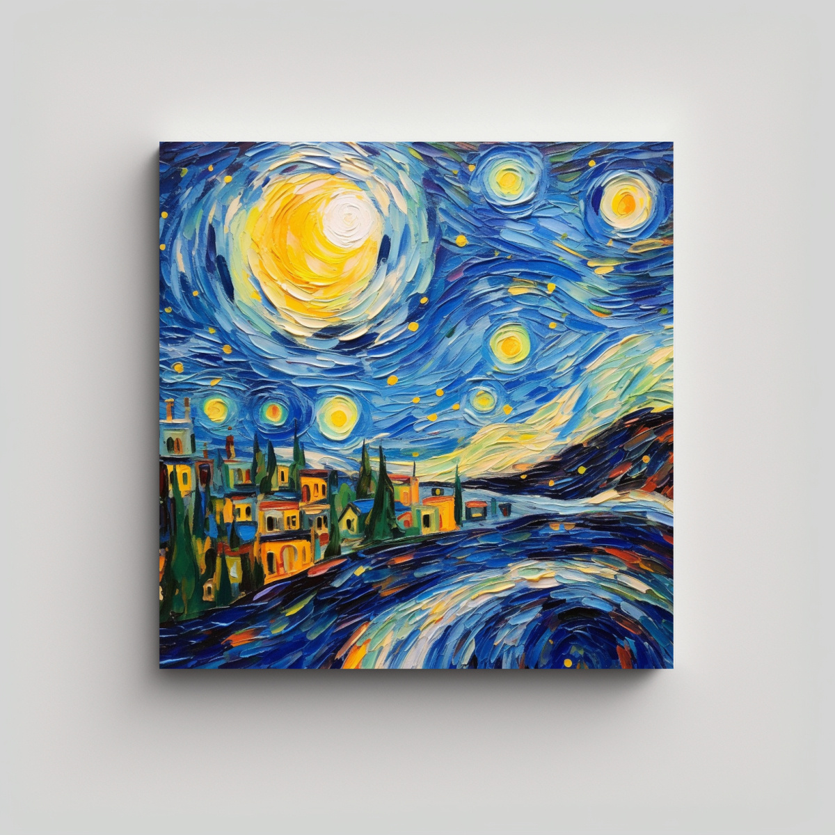 Cuadro Decorativo Noche Estrellada Van Gogh - Calidad Y Precio ...