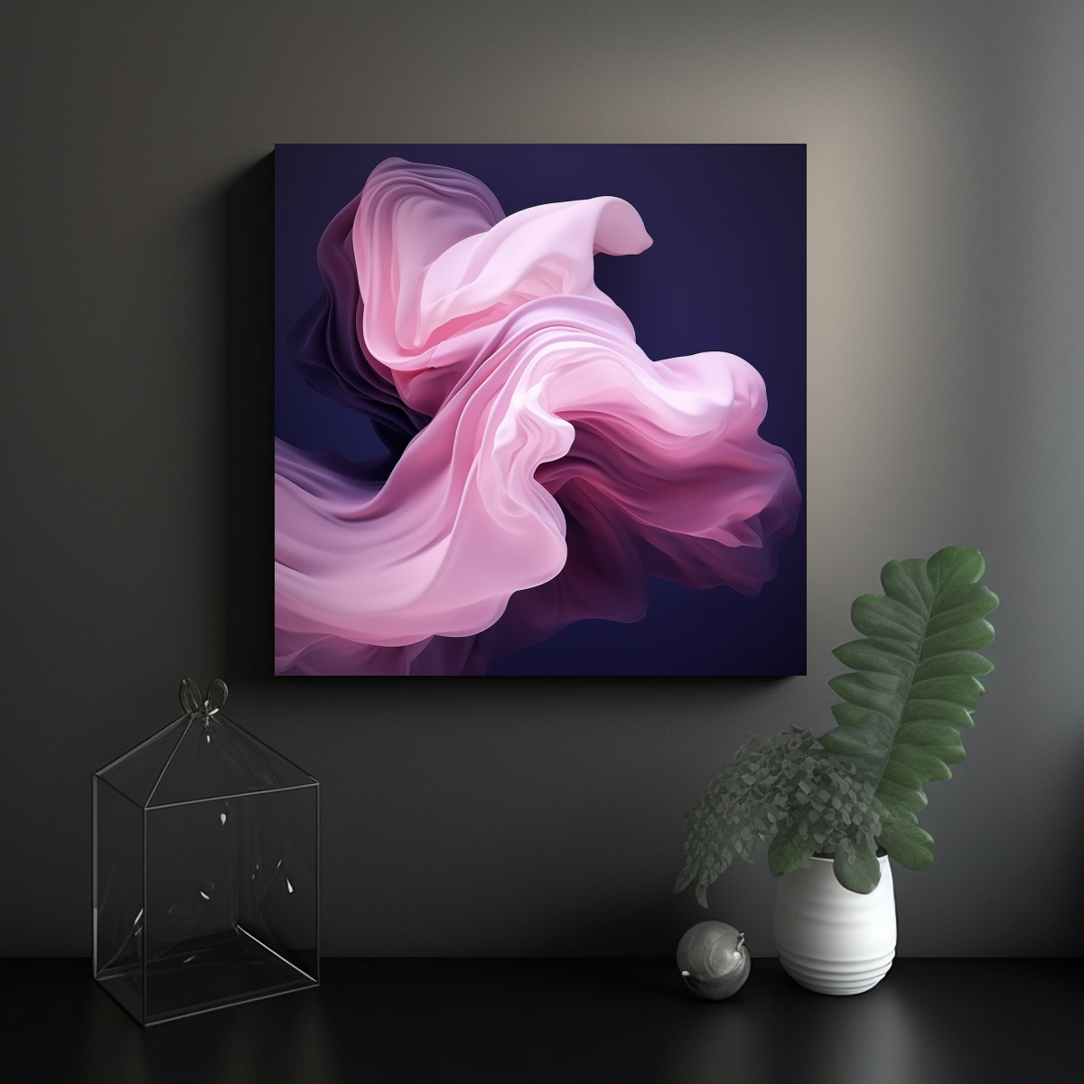 Cuadros Decorativos Seda Fluida Morado Claro Rosa Y Blanco - Compra ...