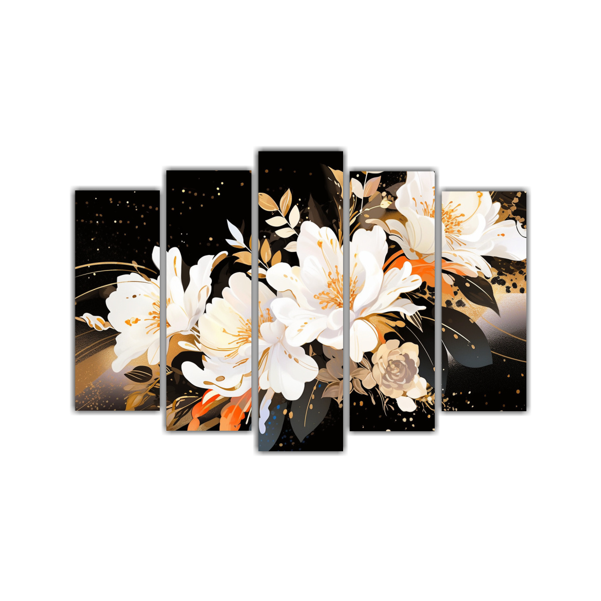 Cuadros Galería Blanco Y Oro Para Una Decoración Neonoir Sofisticada - Decocuadros