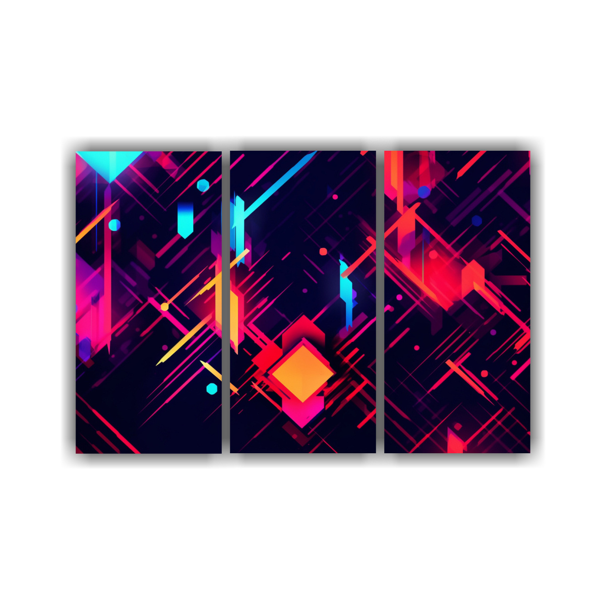 Cuadros Impresos Abstractos Neon Modernos - ¡Decora Con Estilo ...