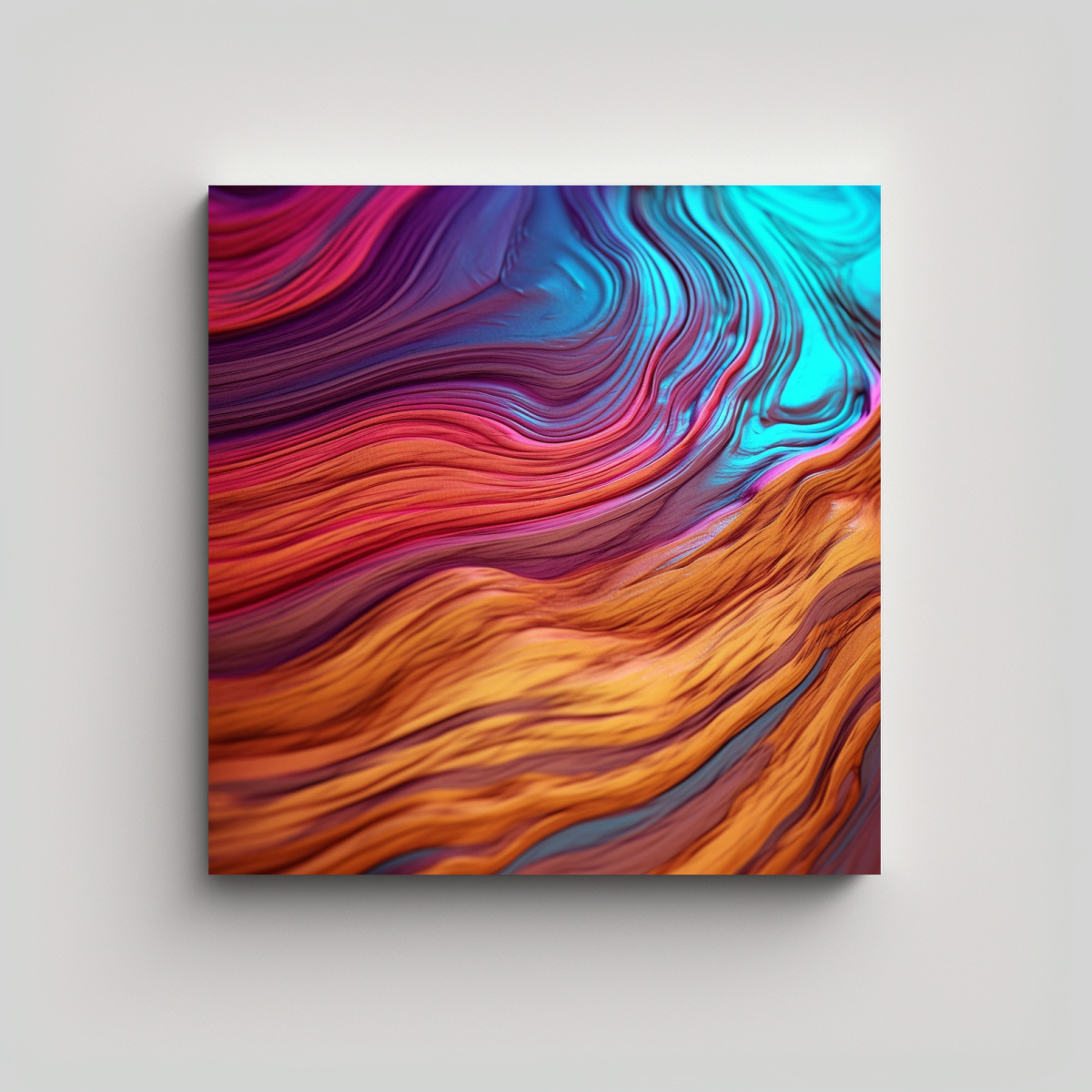 Cuadros Modernos De Ambiente Digital: Lienzo Con Textura De Madera Y ...