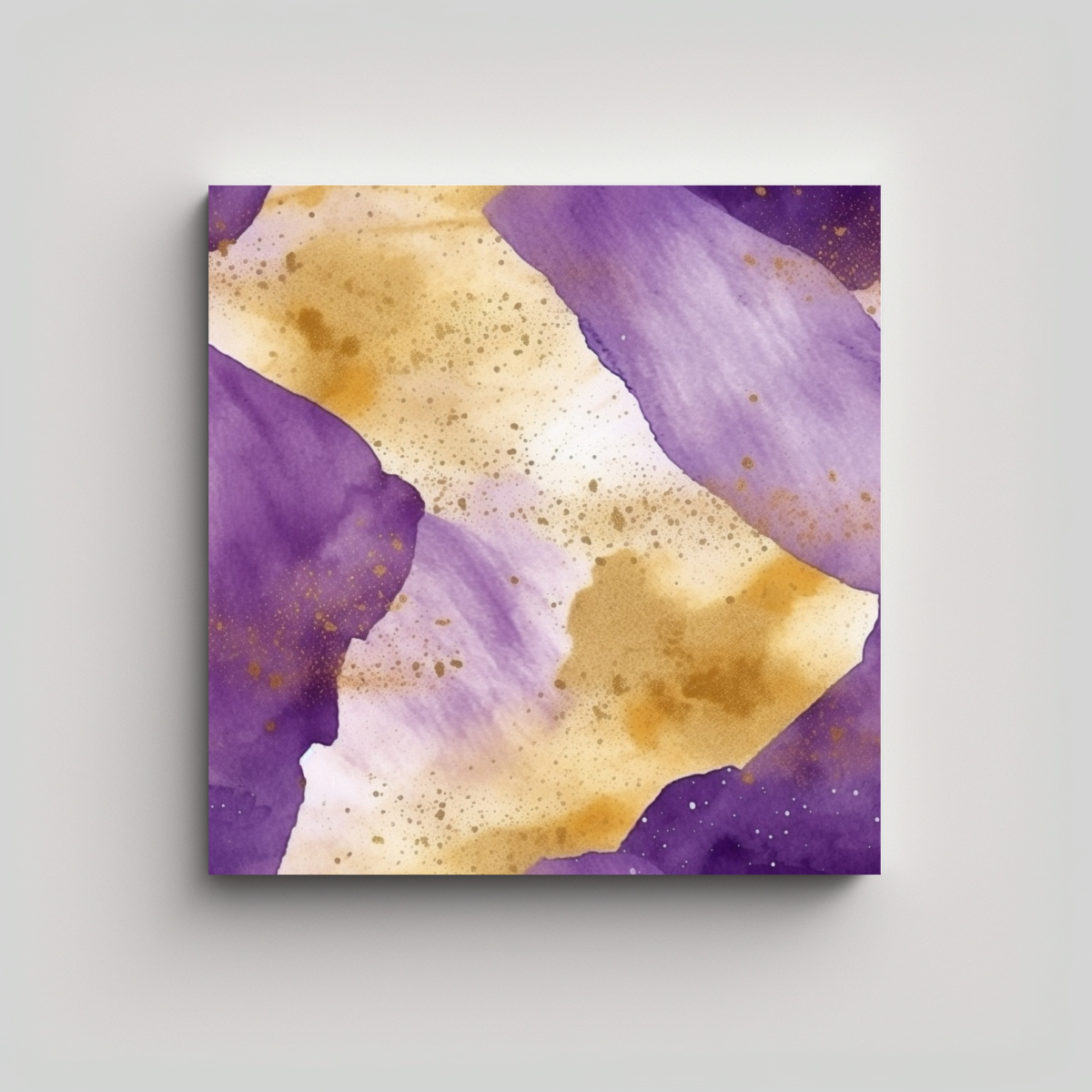 Cuadros Vintage Estilo 80s En Acuarela Textura Tiza Morado Y Marrón Y ...