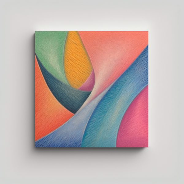 Cuadro Dibujo Pastel Minimalista: Arte Patron Intenso Y Enigmático ...