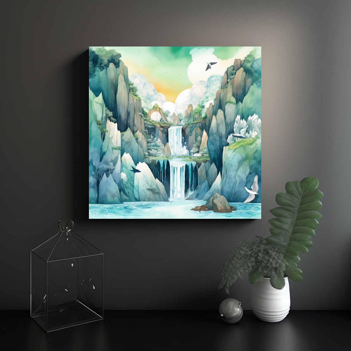 Cuadro Decorativo Turquesa Y Azul - Compra Online En DecoCuadros